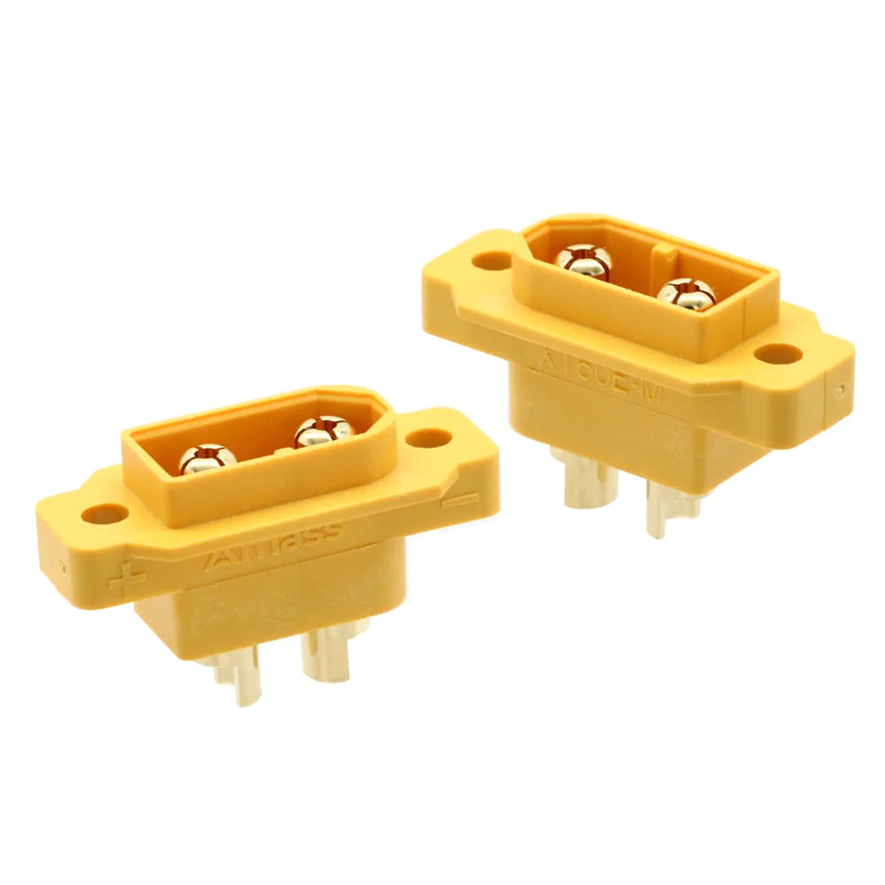 Amass XT60E-M XT60E XT60 Brass Gold Plated Male Plug Screws Mountable ...