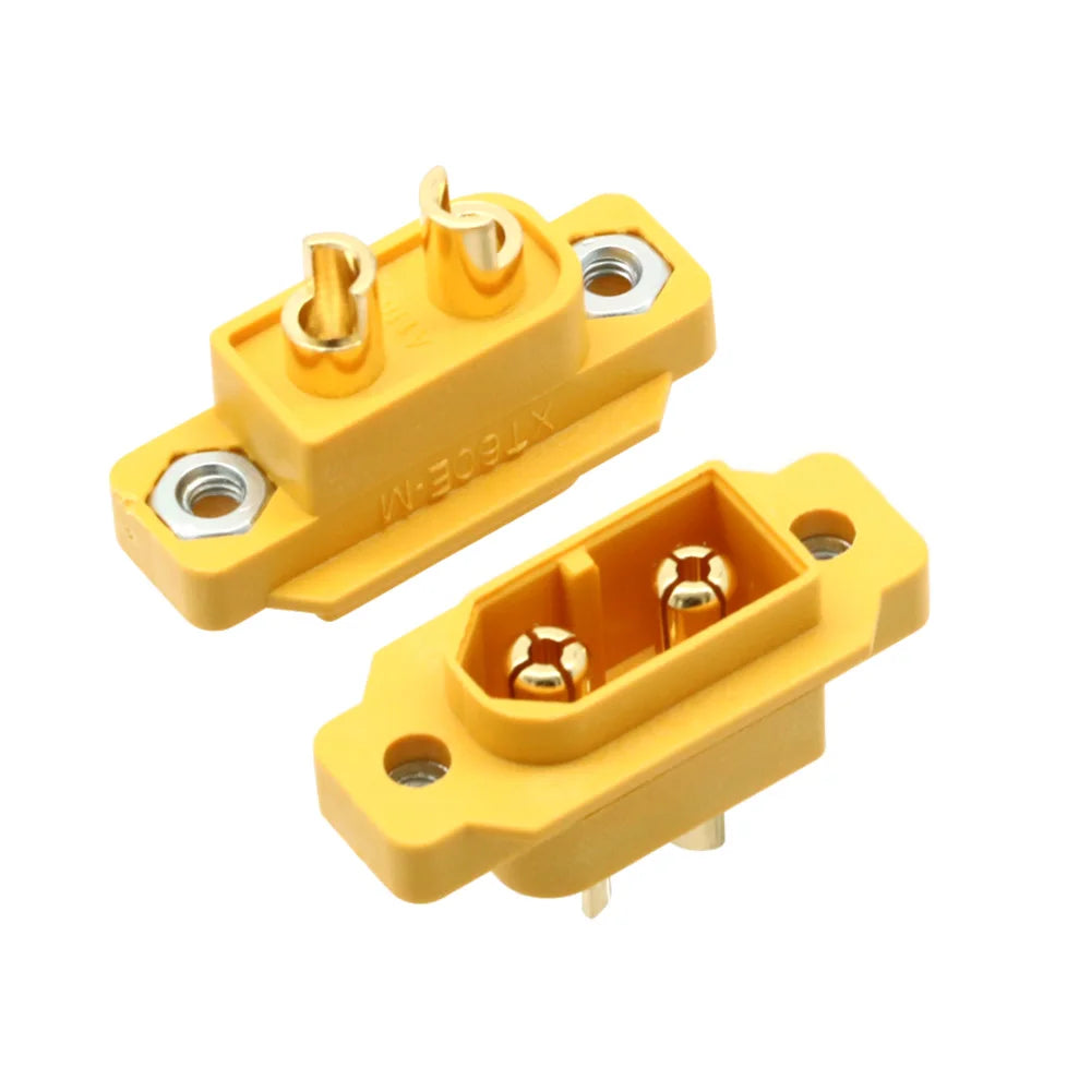 Amass XT60E-M XT60E XT60 Brass Gold Plated Male Plug Screws Mountable ...